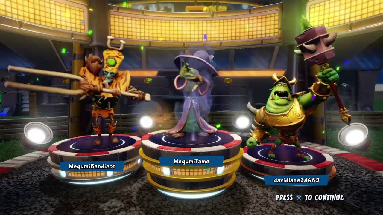 Wizard Komodo Joe, Stone Age N. Tropy and Gnasty Gnorc Winning Podium ...