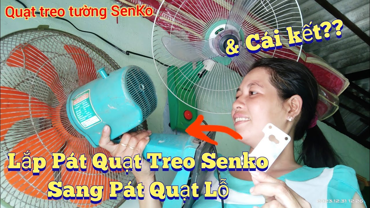 Lắp Pát Quạt Treo Tường SenKo Sang Pát Quạt Lỗ & Cái kết?? | sửa quạt ...
