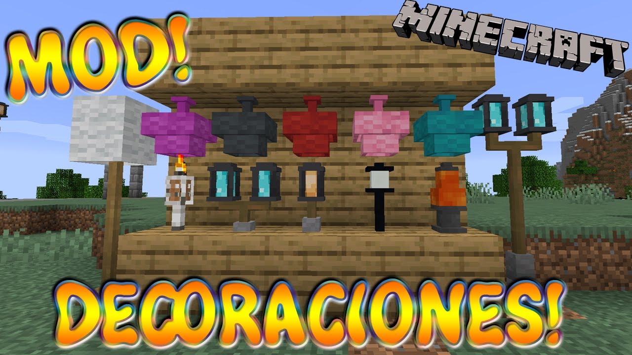 SUPER DECORACIONES CON LUCES! Minecraft 1.16.5 MOD MACAW¡S LIGHTS AND ...
