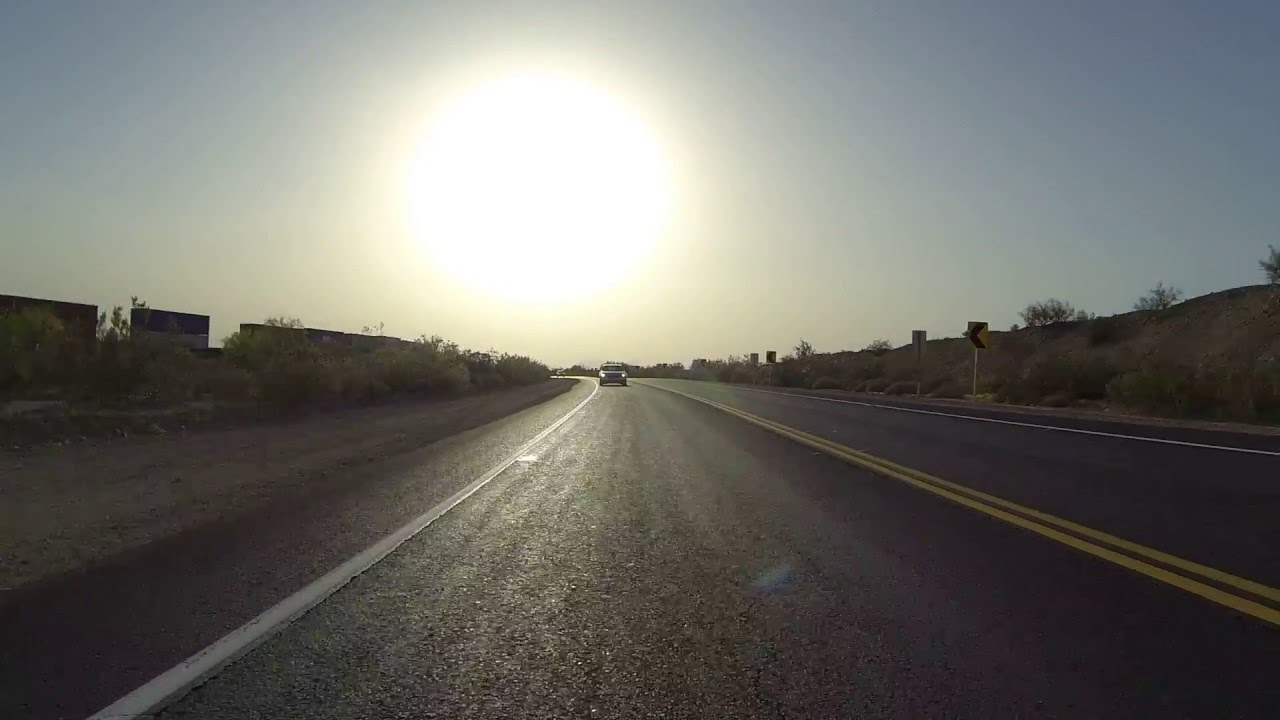 Running alongside the Train's Railroad Track on Dead Cow Road, Arizona ...