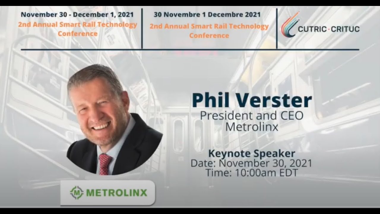 Fireside Chat with CEO and President of Metrolinx - Phil Verster - YouTube