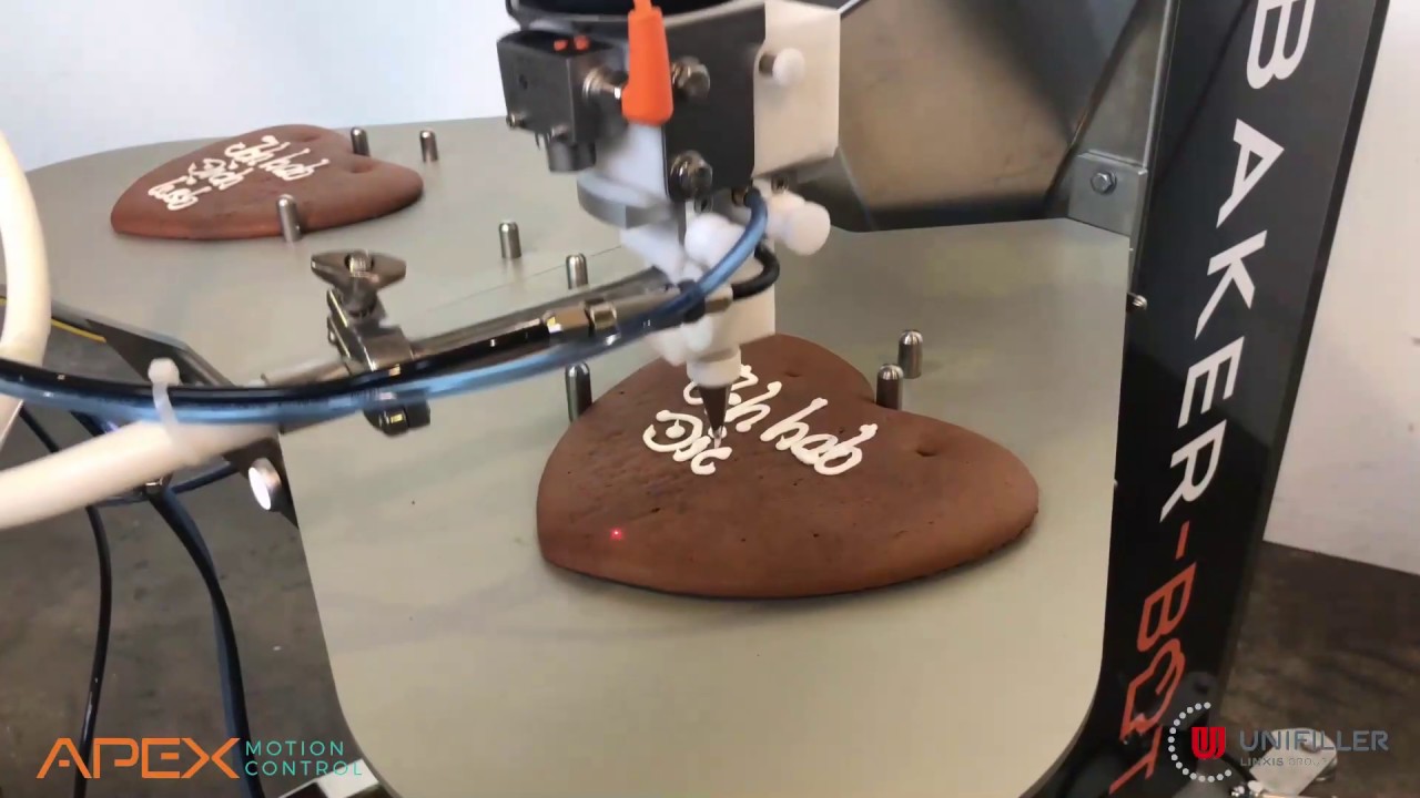 Baker Bot Robotic Cake Decoration - YouTube
