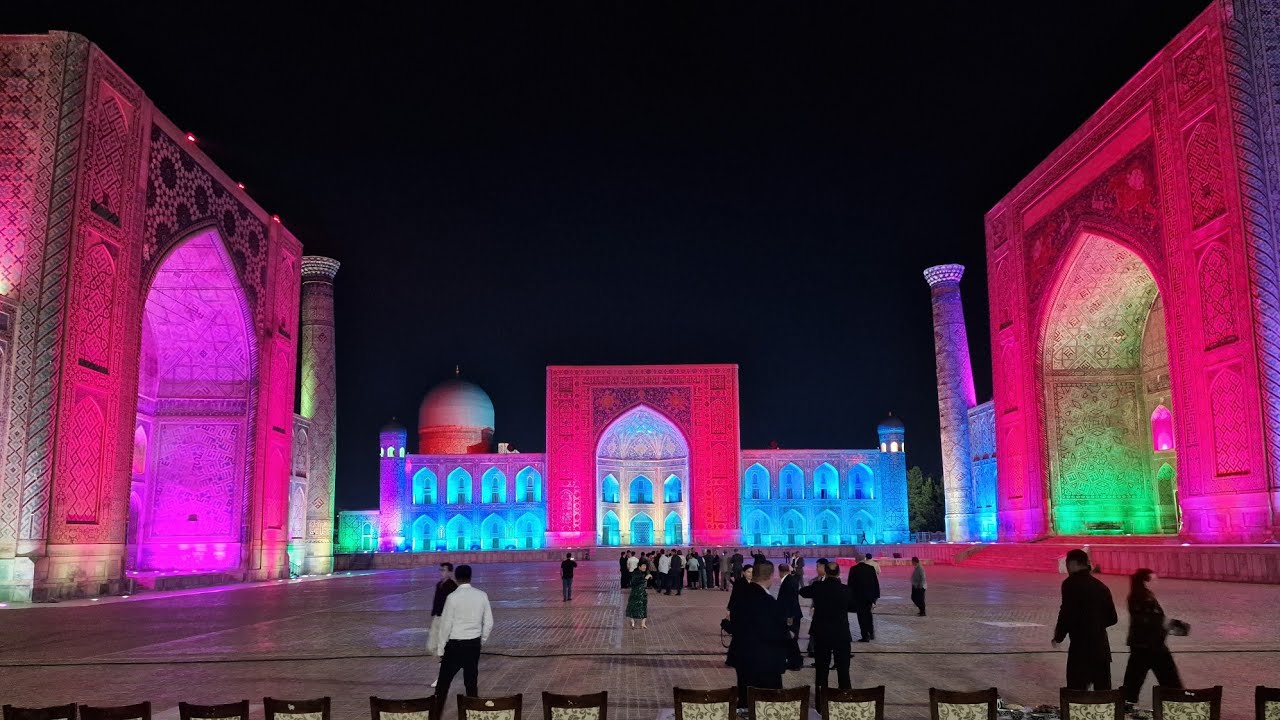Live Light Show from Samarkand Uzbekistan 🇺🇿 - YouTube