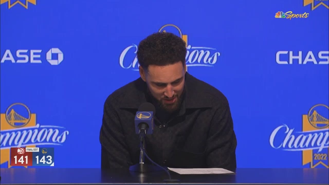 Klay Thompson Postgame Interview | Golden State Warriors beat Atlanta ...
