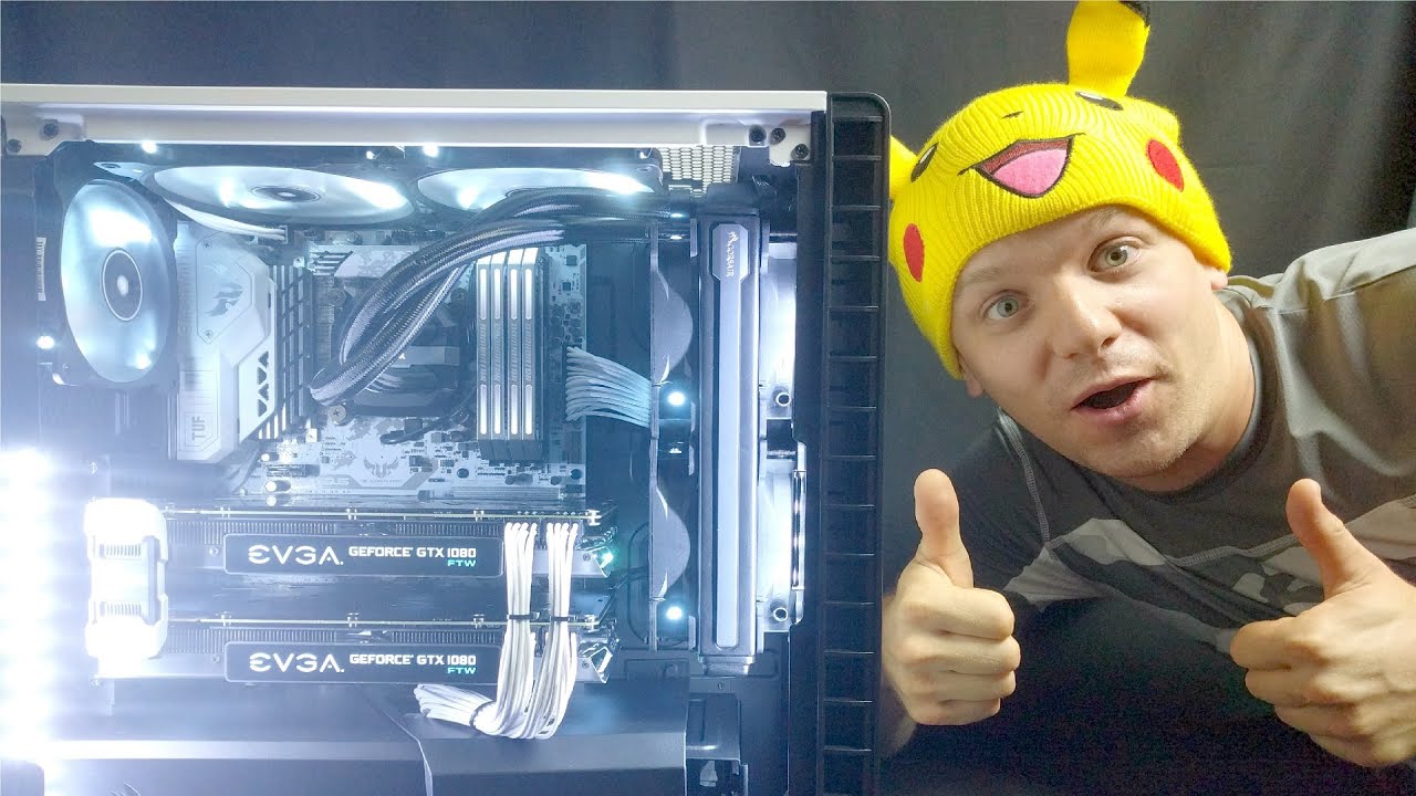 ULTIMATE GAMING PC BUILD (2 X EVGA GTX 1080 FTW SLI) CORSAIR 400C WHITE ...