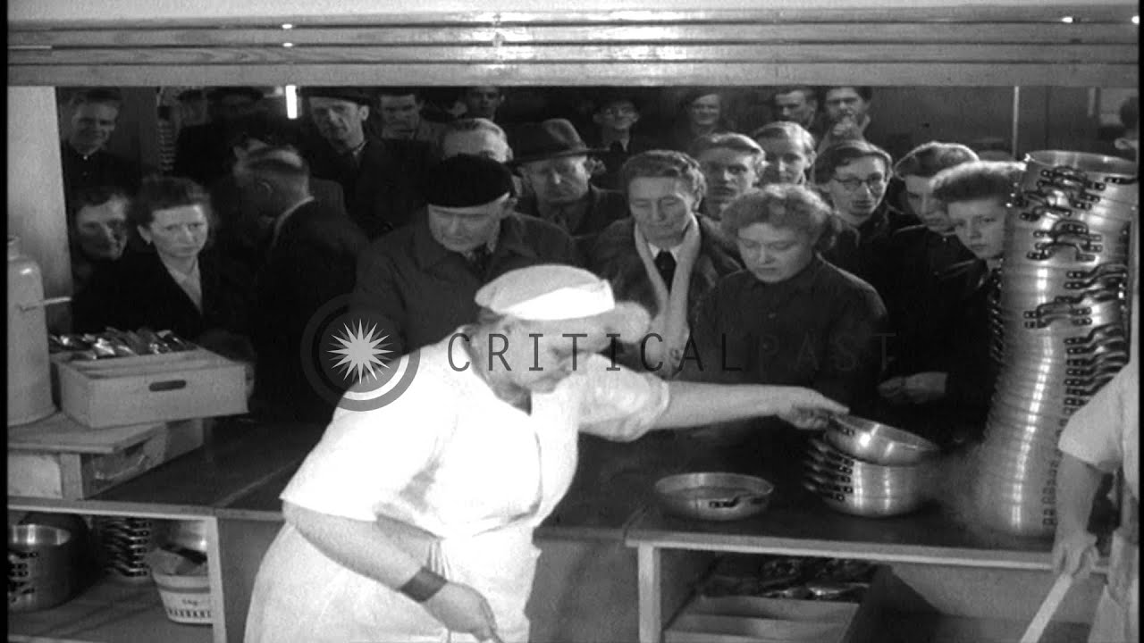 Refugees being processed into a Displaced Persons Camp in Germany, HD ...