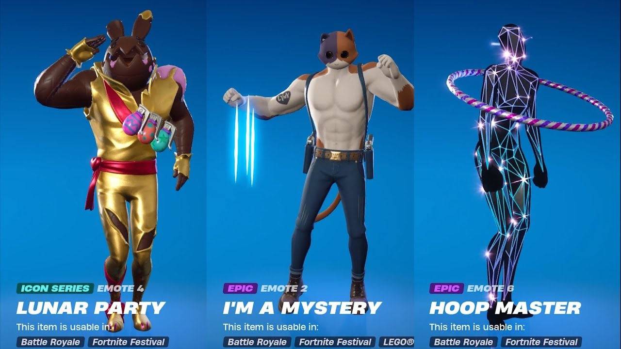 LEGENDARY BATTLEPASS DANCES (I'm a Mystery, Orange Justice, Flashback ...