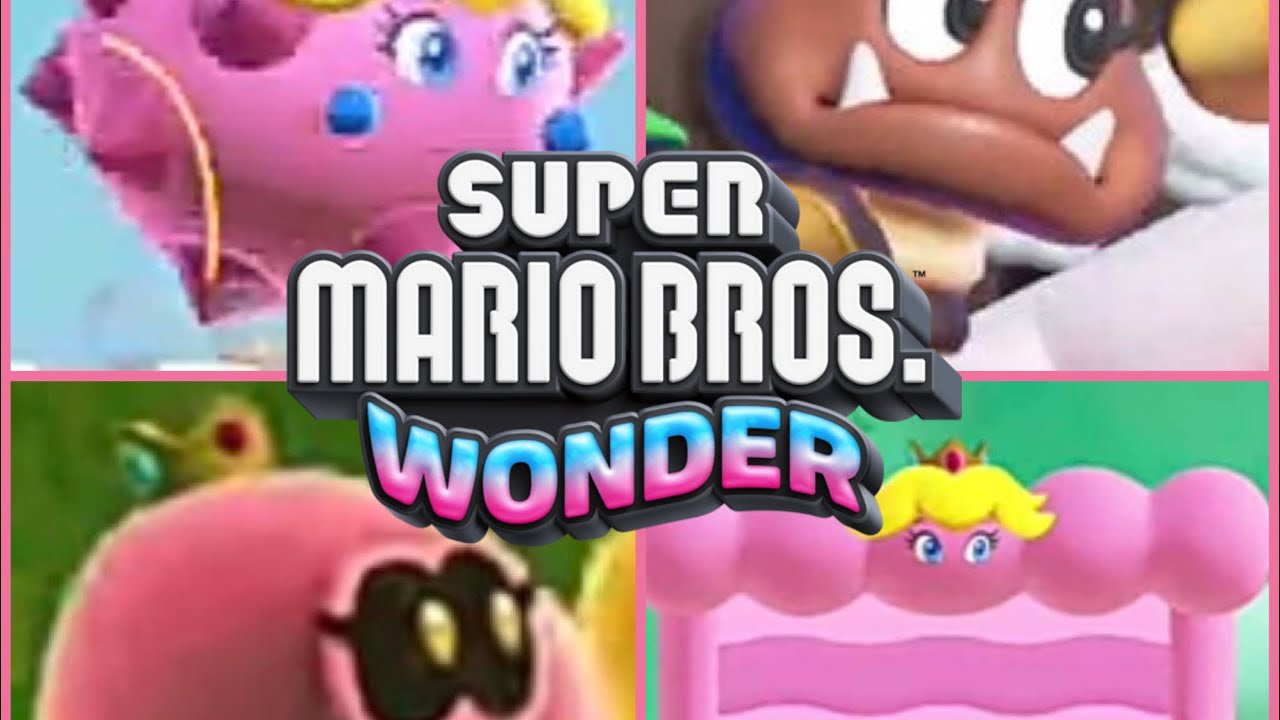 Super Mario Bros Wonder all wonder effects transformations princess ...