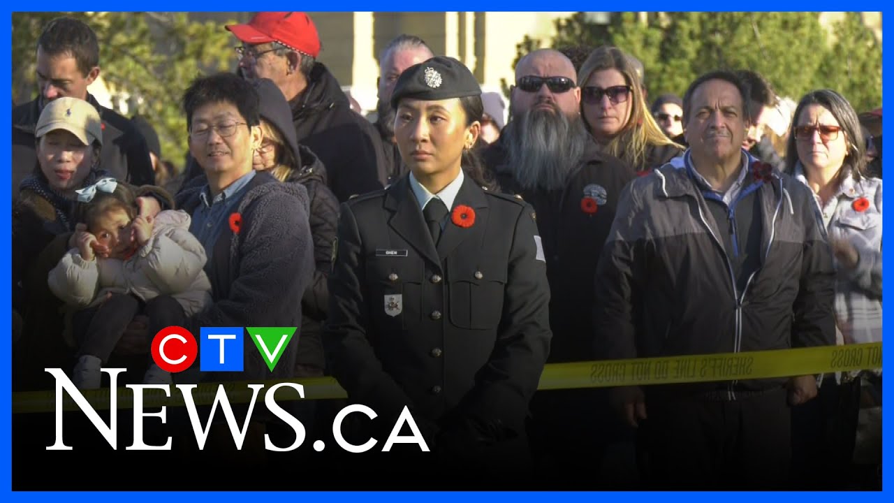Remembrance Day Artillery Salute at the Alberta legislature grounds ...