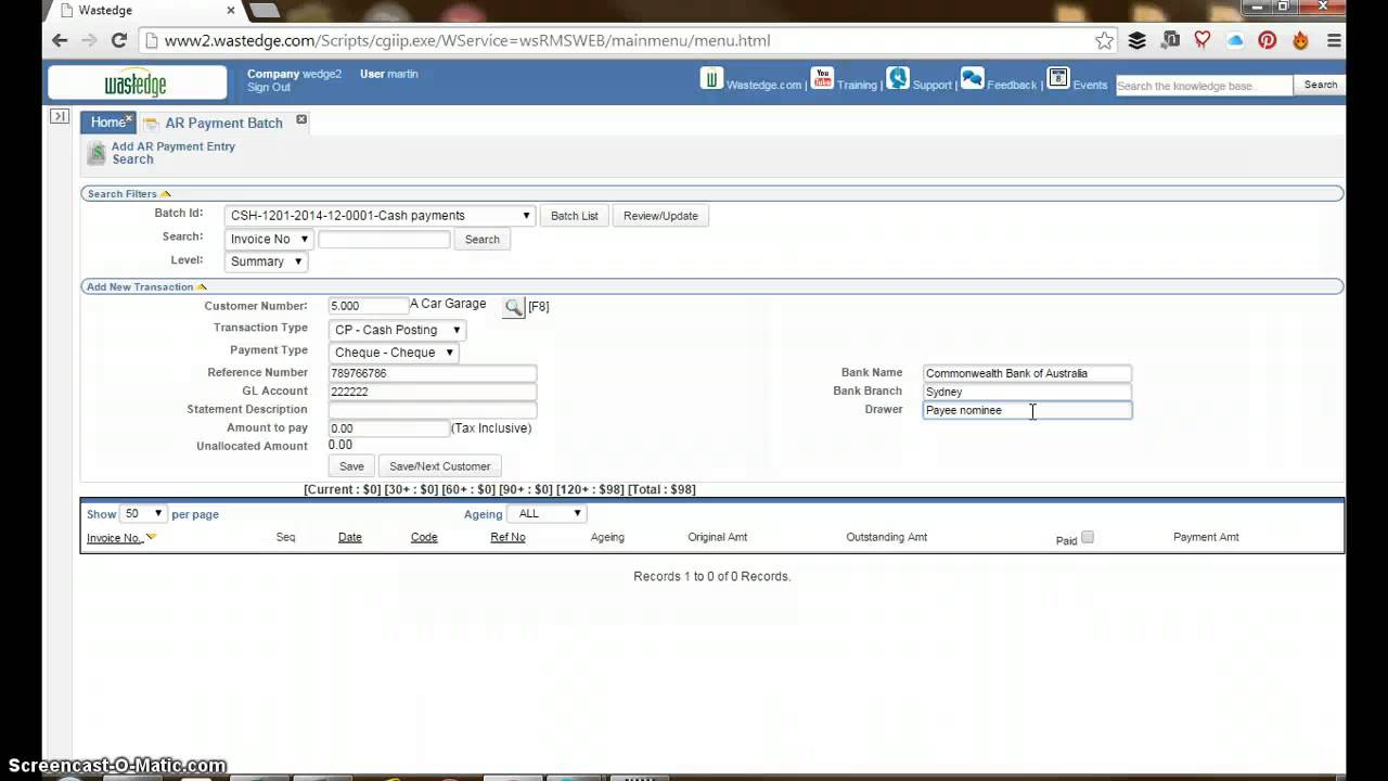 Wastedge - Creating payments into Wastedge - YouTube