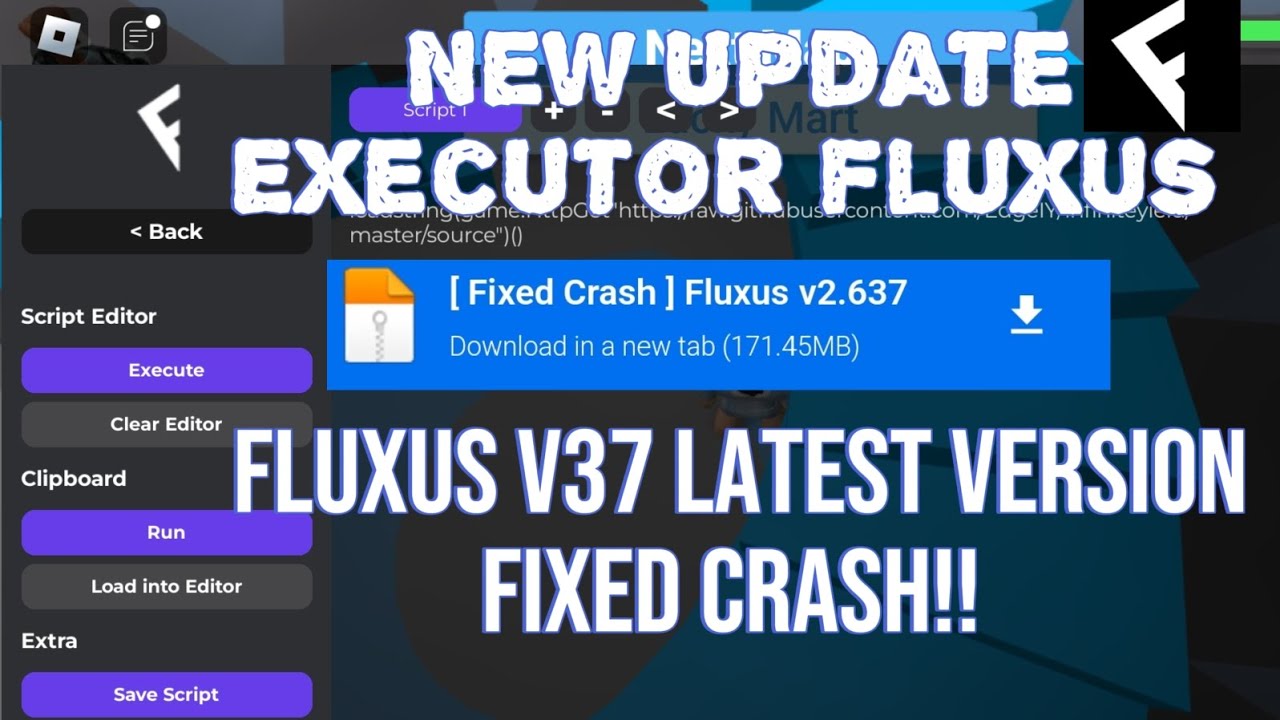 [ROBLOX] Executor Fluxus Mobile New Update v37 fix Crash!! latest ...