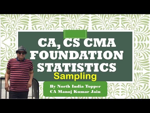 CA Foundation Stats | Sampling for CMA CS CA Foundation Statistics ...