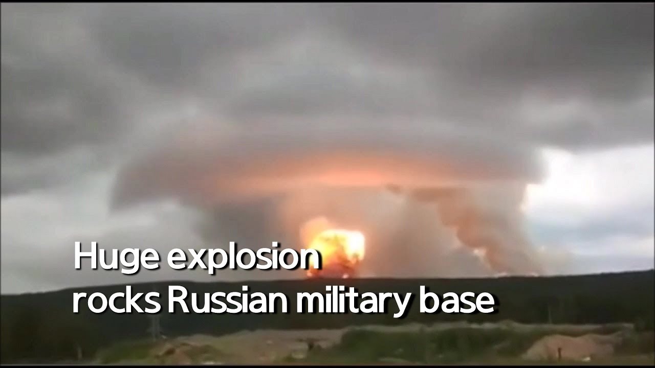 Real Footage, Huge explosion rocks Russian military base - YouTube