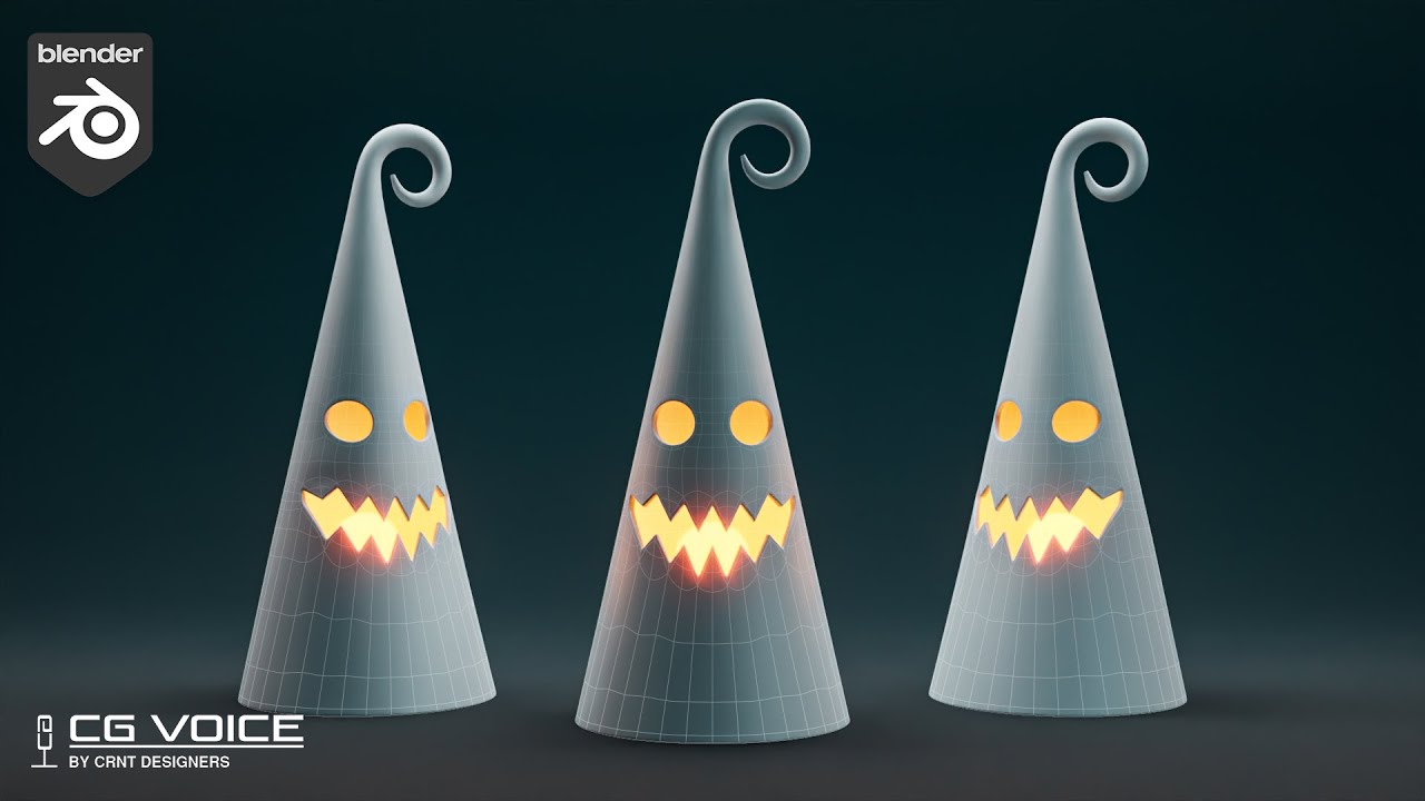 Halloween Ghost Lantern modeling in blender _ blender modeling - YouTube