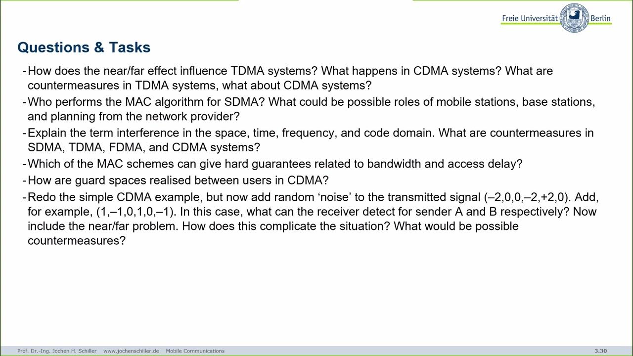 Mobile Communications, C03-Medium_Access-QandA-2 - YouTube