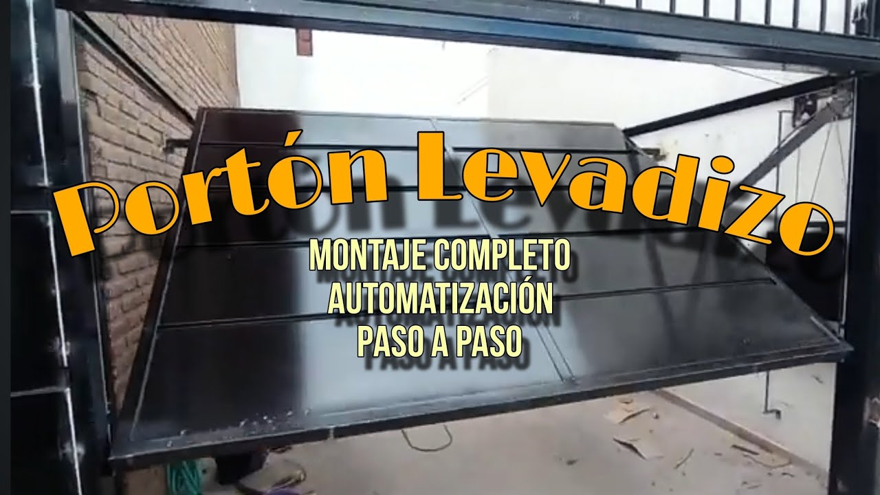 Como se coloca un porton levadizo con automatizacion - YouTube