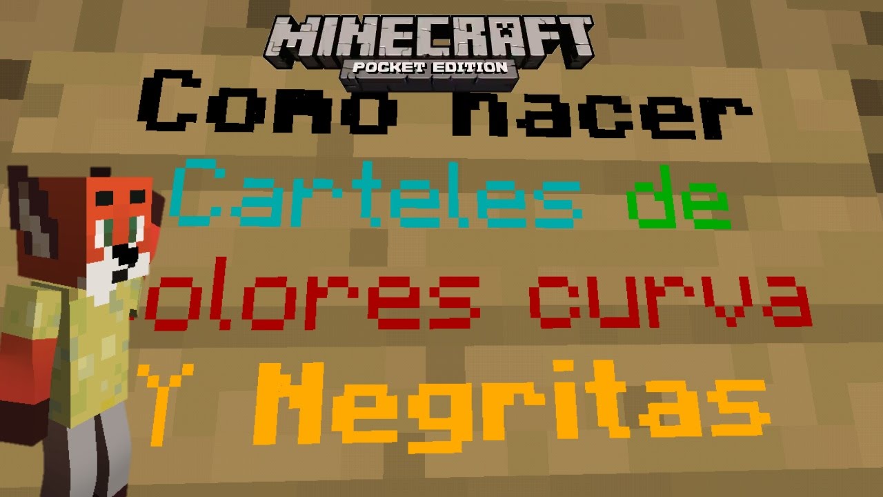 Minecraft Pe 0.14.0 Hacer y escribir letras de colores,curvas y negrita ...