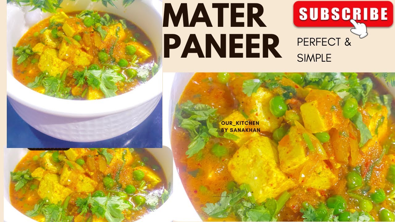 Mater Paneer| Restaurant Style Mater Paneer| - YouTube