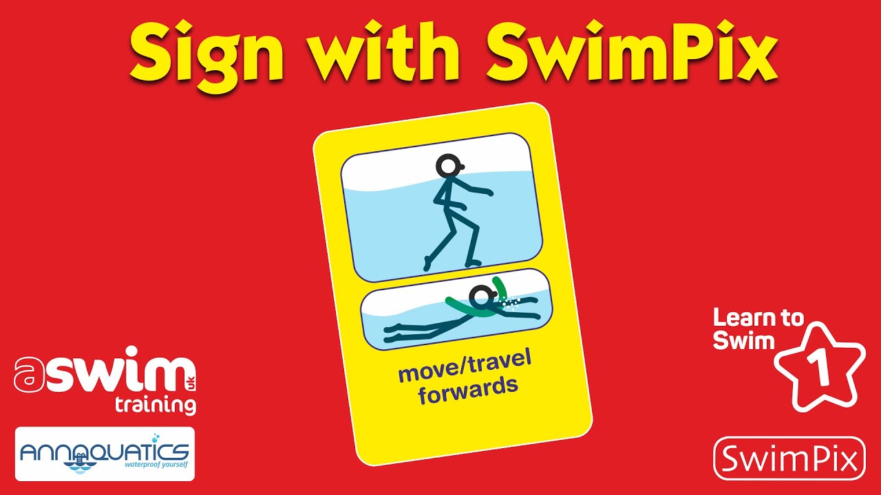 Sign with SwimPix and British Sign Language BSL “MOVE:TRAVEL FORWARDS ...