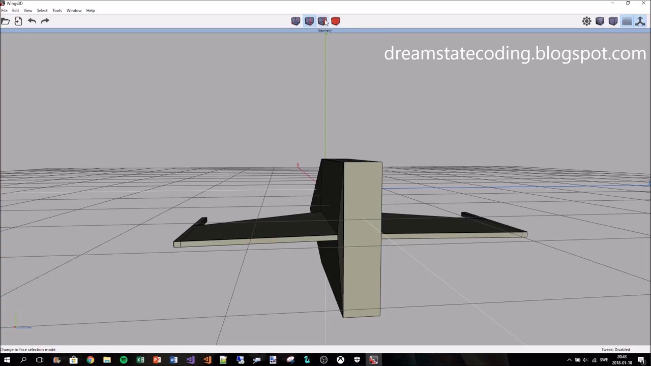 Wings3D basic spacecraft modelling - YouTube