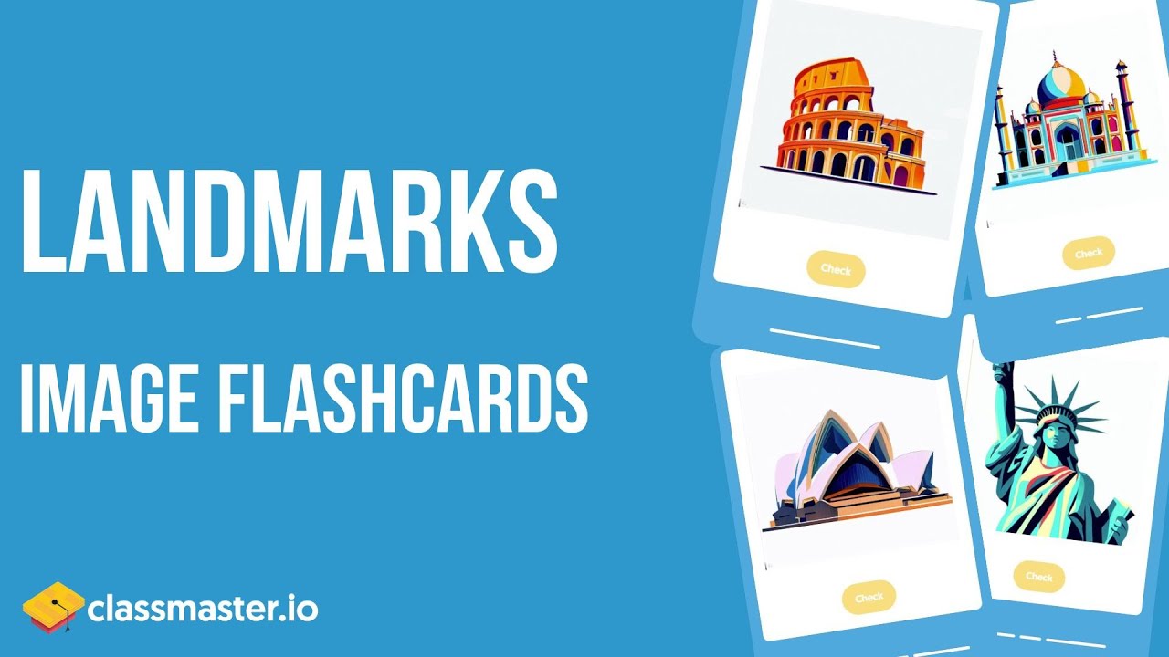 Landmarks - English Flashcards - YouTube
