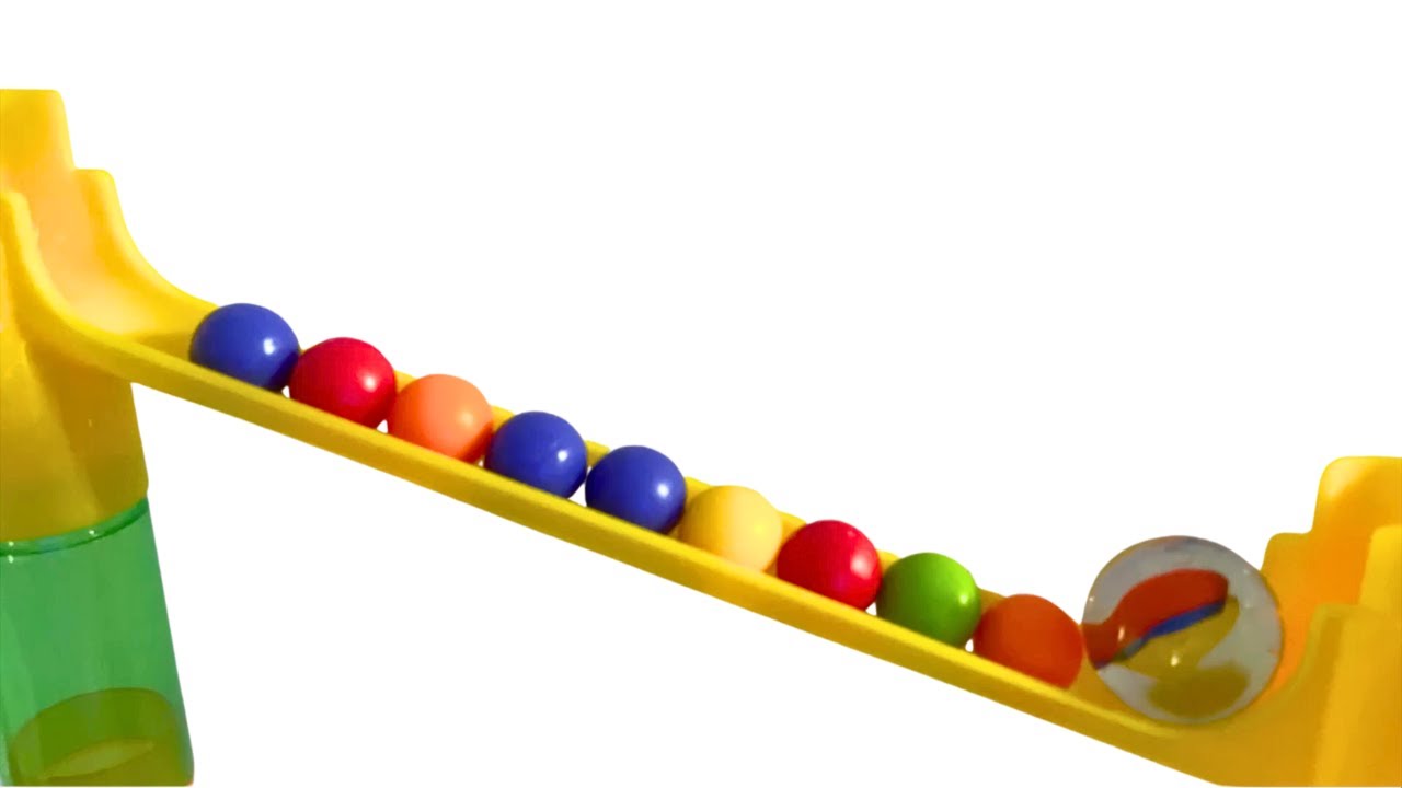 Marble Run ♡ Multicoloured Plastic High Rail Course #045 - YouTube