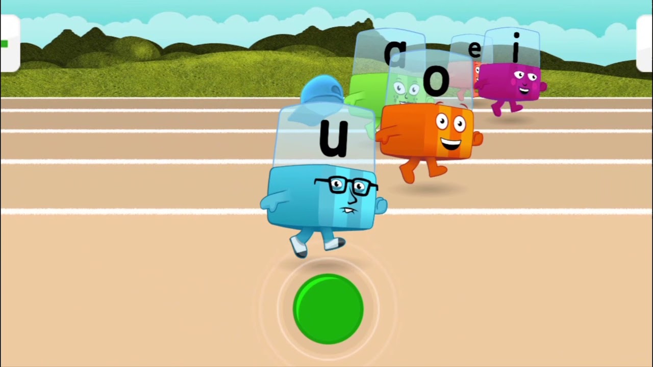 Alphablocks - Fun Run, Learn words, sounds, Vowels 2 - YouTube