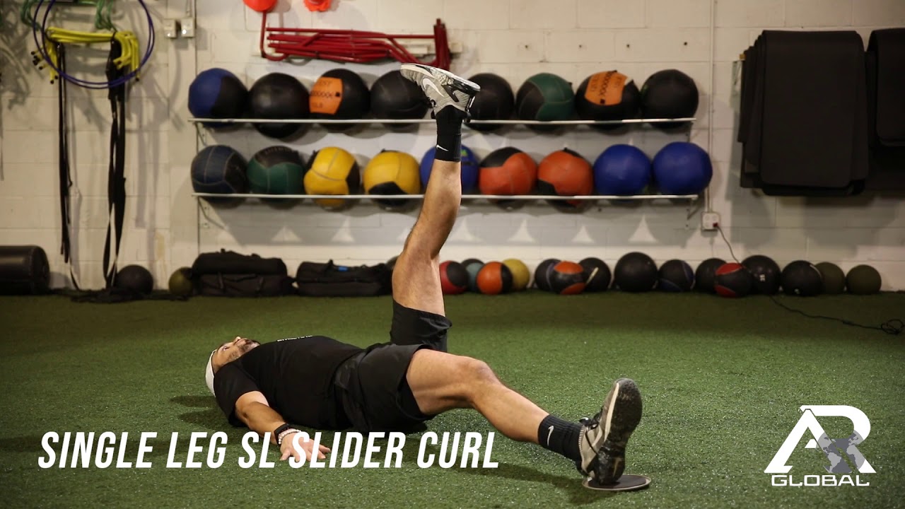 Single Leg SL Slider Curl - YouTube