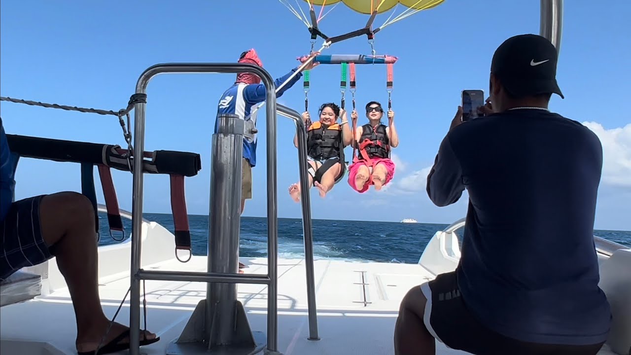 Parachute ride and sailing Boracay adventures of Pam and Kyla on speed ...