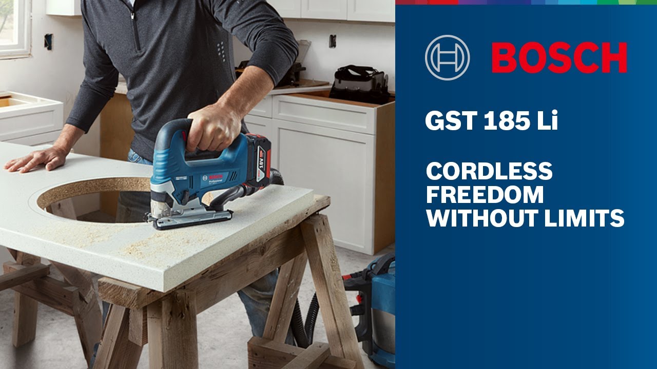 Bosch GST 185 LI Professional Cordless Jigsaw | 18V Solo Tool - YouTube
