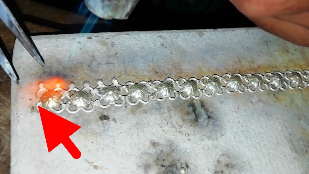 Silver jewelry making process - YouTube