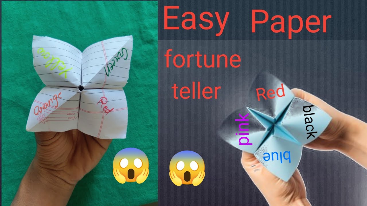 Paper fortune teller l how to make a paper game l paper game craft ...