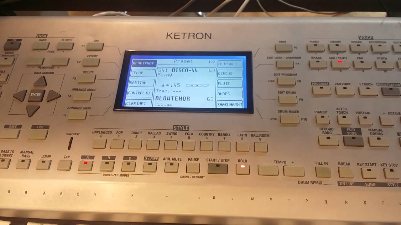 [정광악기]ketron sd5 ms60 초기사용법 - YouTube