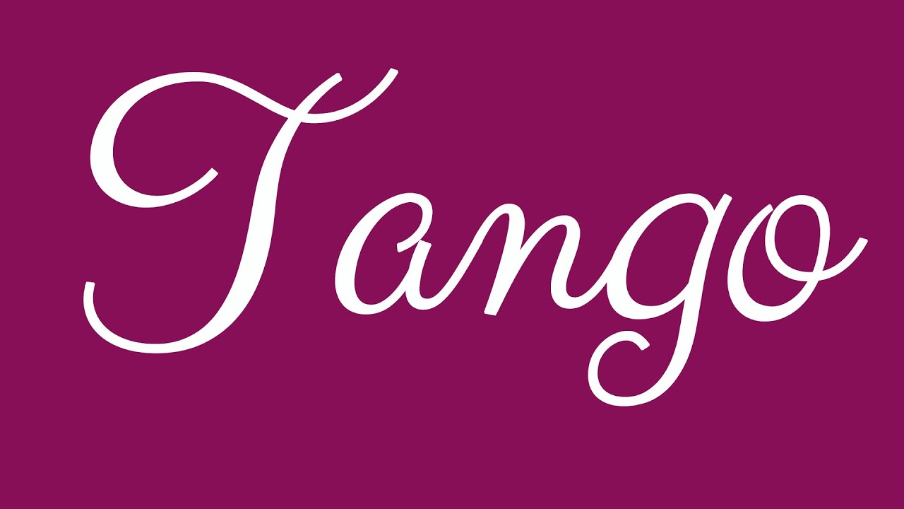 Learn how to Sign the Name Tango Stylishly in Cursive Writing - YouTube