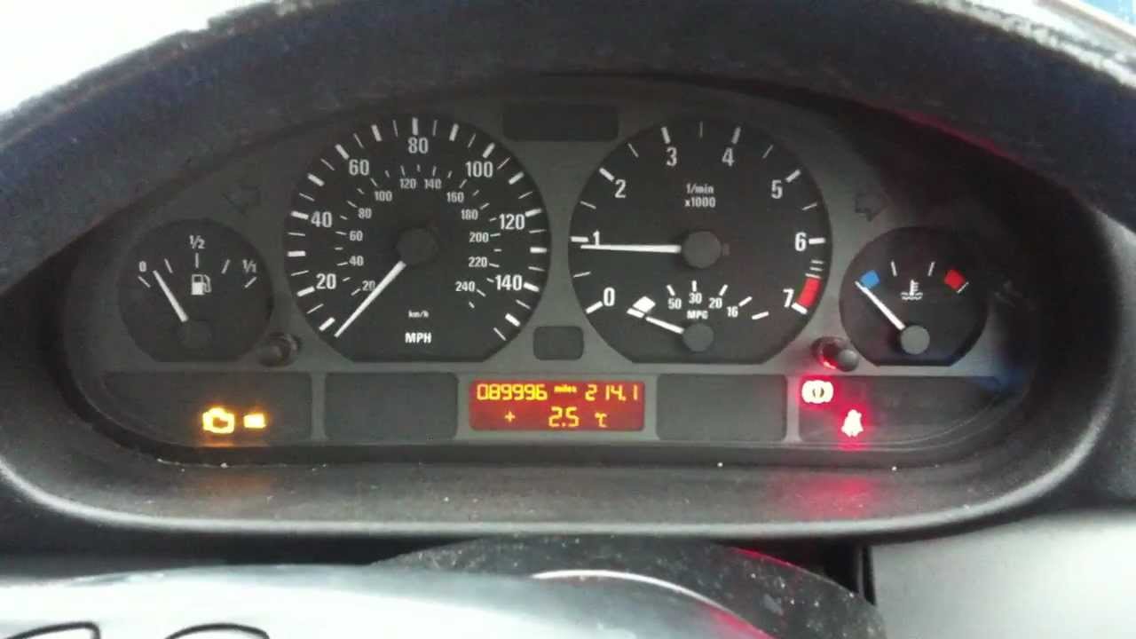 BMW E46 Engine Start Dashboard - For Illustration - YouTube