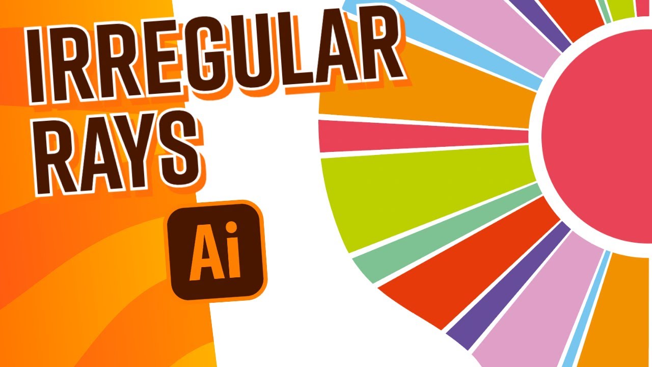 Irregular Rays Created In A Different Way In Illustrator - YouTube