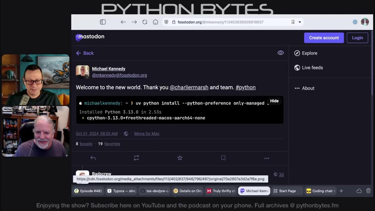 408: python-preference only-managed 3.13t - Python Bytes - YouTube 408: python-preference only-managed 3.13t - Python Bytes - YouTube