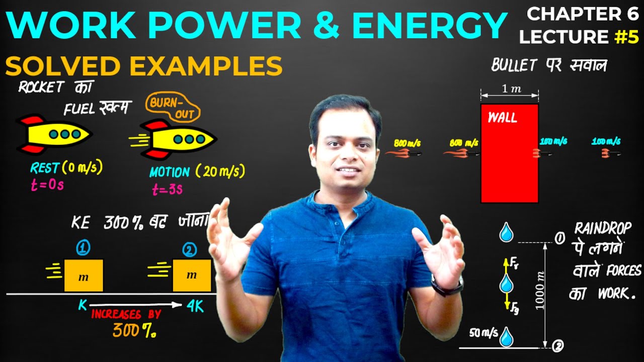 Numericals on Work Energy Theorem and Kinetic Energy || WORK POWER ENERGY || Chapter 6 ...