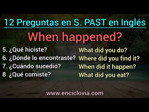 Preguntas con DID en Inglés: 12 Ejemplos con Simple Past. - YouTube