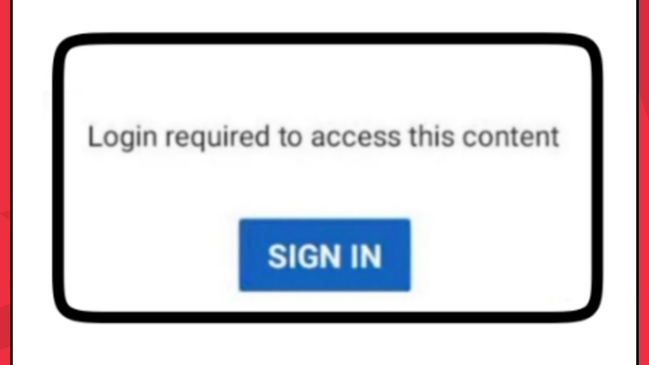 How To Fix Login required to access this content Problem Solve - YouTube
