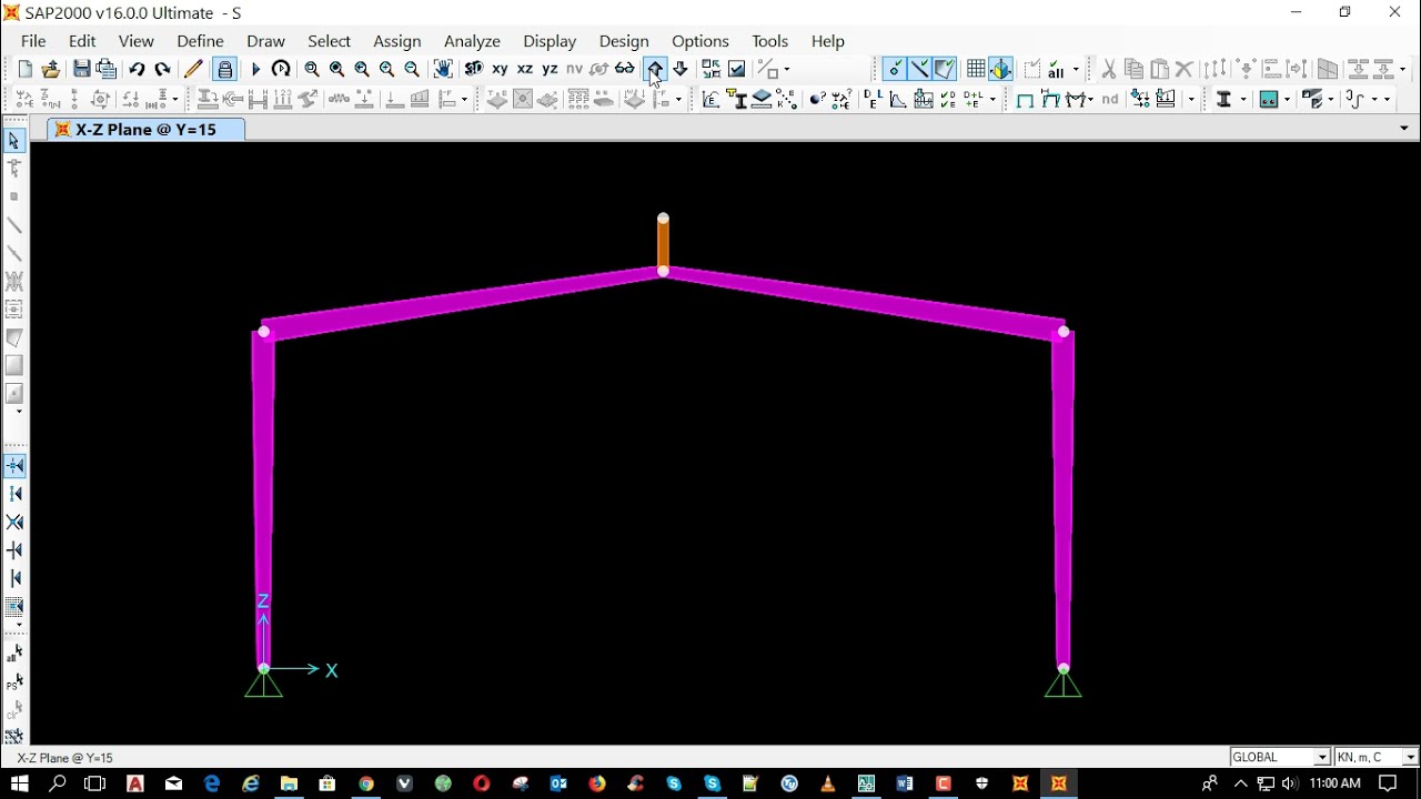 sap2000 steel frame design - YouTube