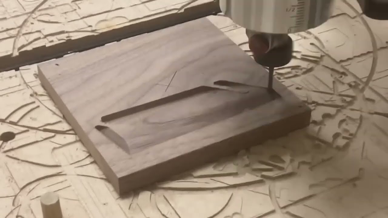 3D Carved Gun Grips on the Onefinity Cnc with a Black Walnut - YouTube