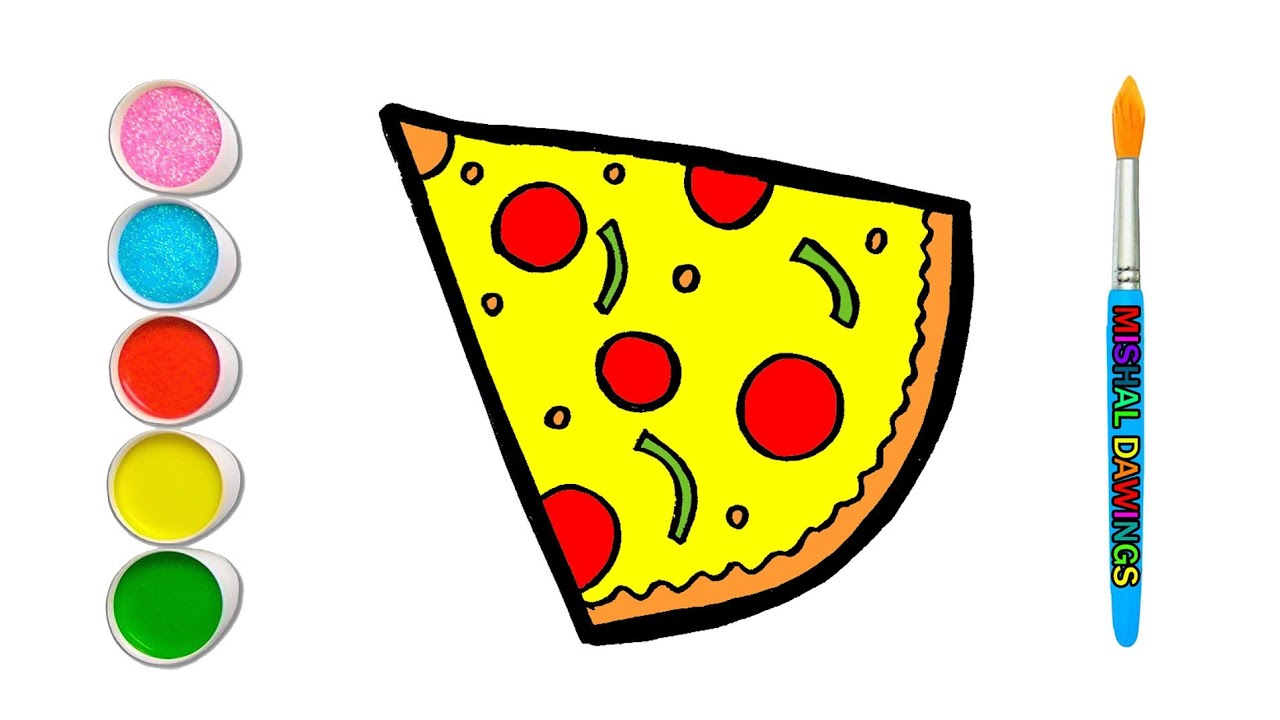 How To Draw Small Pizza 🍕 -Lets Draw And Paint pizza together -Mishal ...