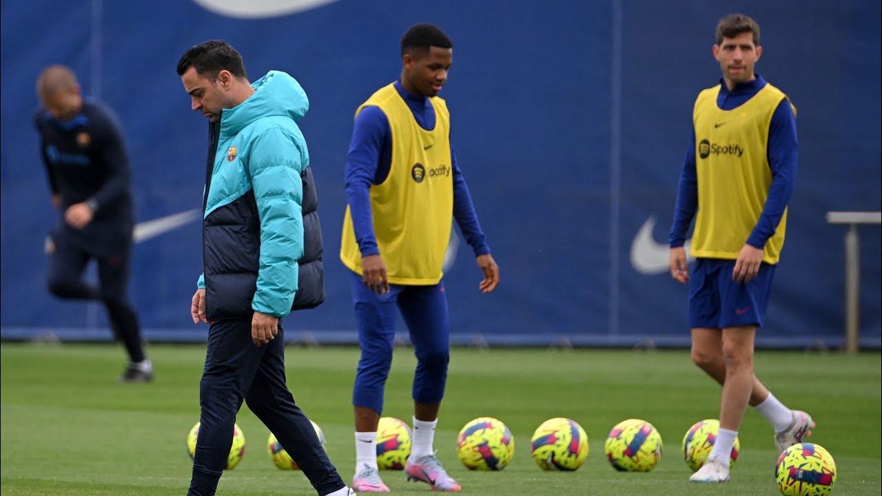 Fc Barcelona training today - YouTube