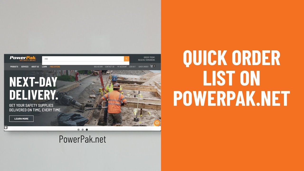 Quick Order Lists on PowerPak.net - YouTube