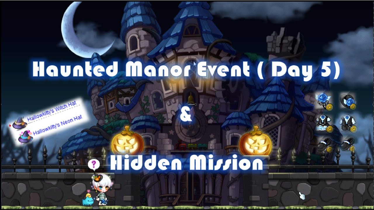 Haunted Manor Event (Day 5 ) HIDDEN MISSION 2021 MapleStory Españo - YouTube