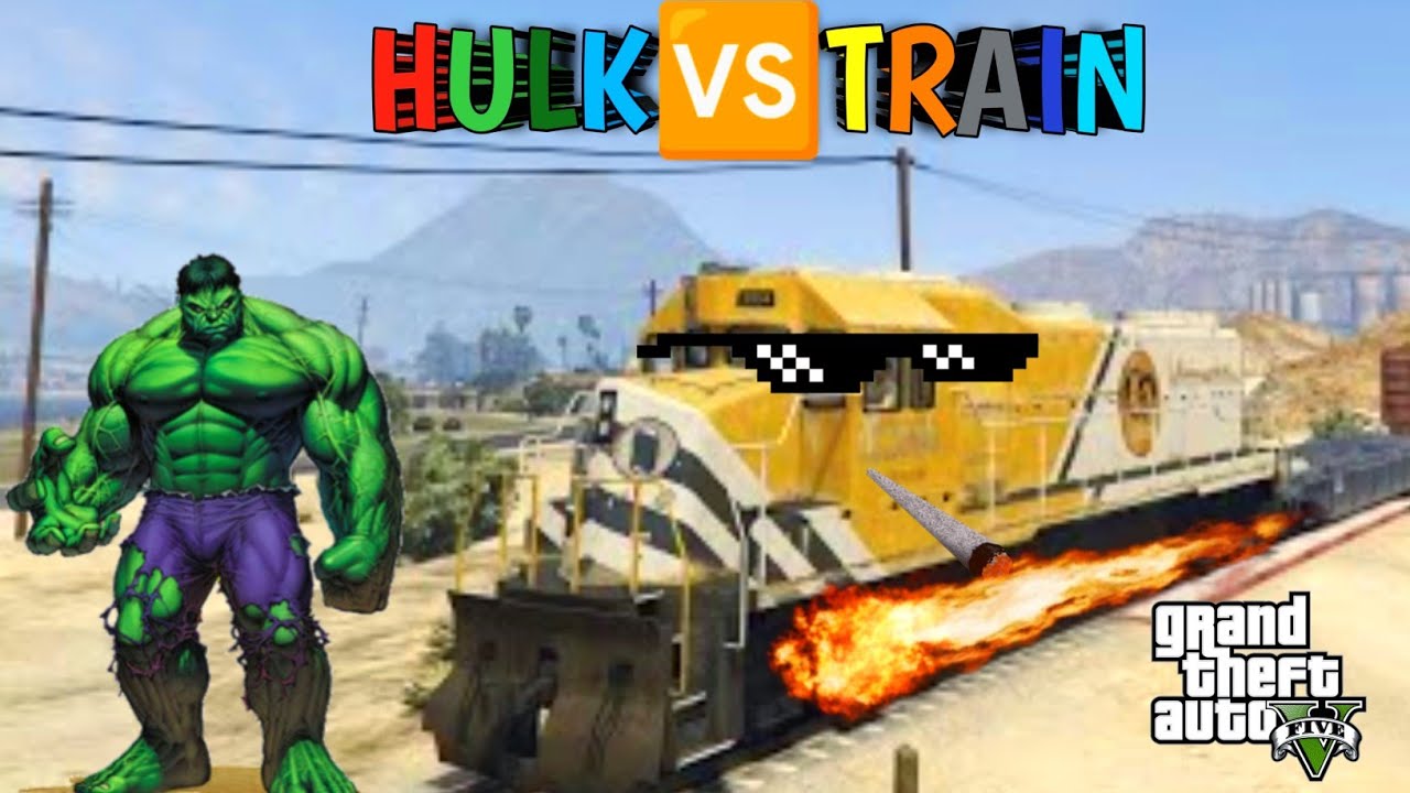 Hulk 🆚 Train🚂 Gta v Can #Hulk Stop🛑 Train In #gta5 #gaming #viral # ...