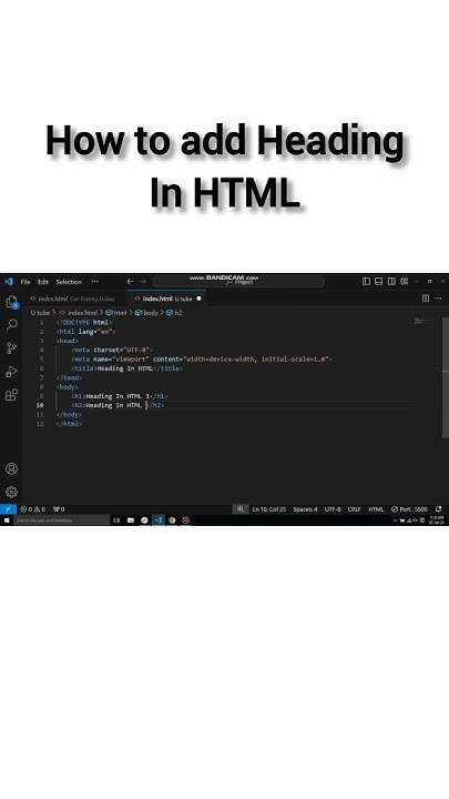 Heading In Html Coding Html Webdevelopment Htmllanguage Youtube