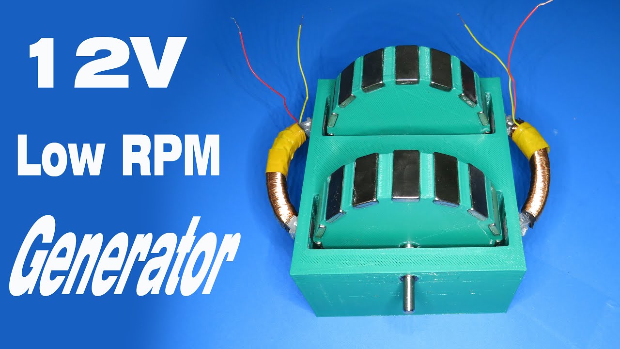 How to make 12V Low RPM generator - YouTube
