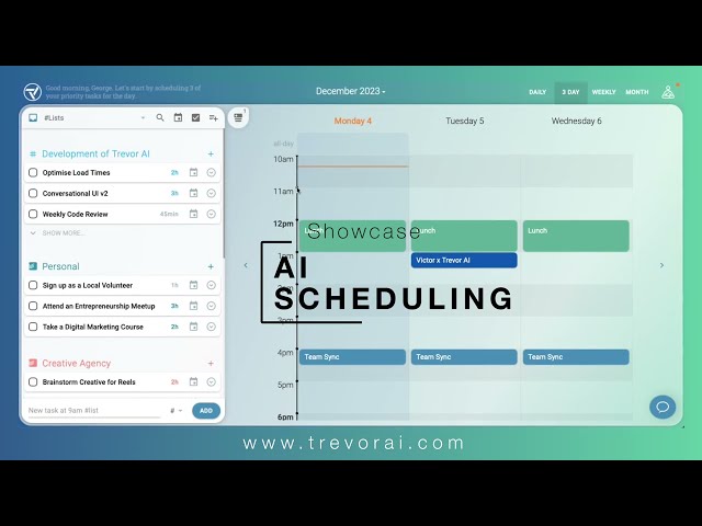 AI Scheduling for your Tasks | Trevor AI